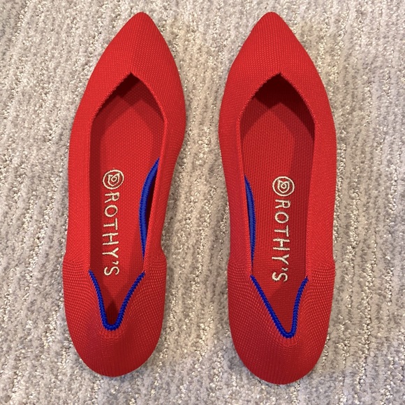 Rothy's | Shoes | Rothys Copy 75 Pointed Bright Red Nib | Poshmark